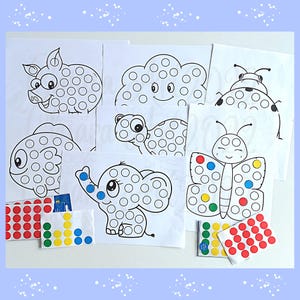 Dot Sticker Activity Printable, Craft Toddlers, Do a Dot, Fine Motor ...