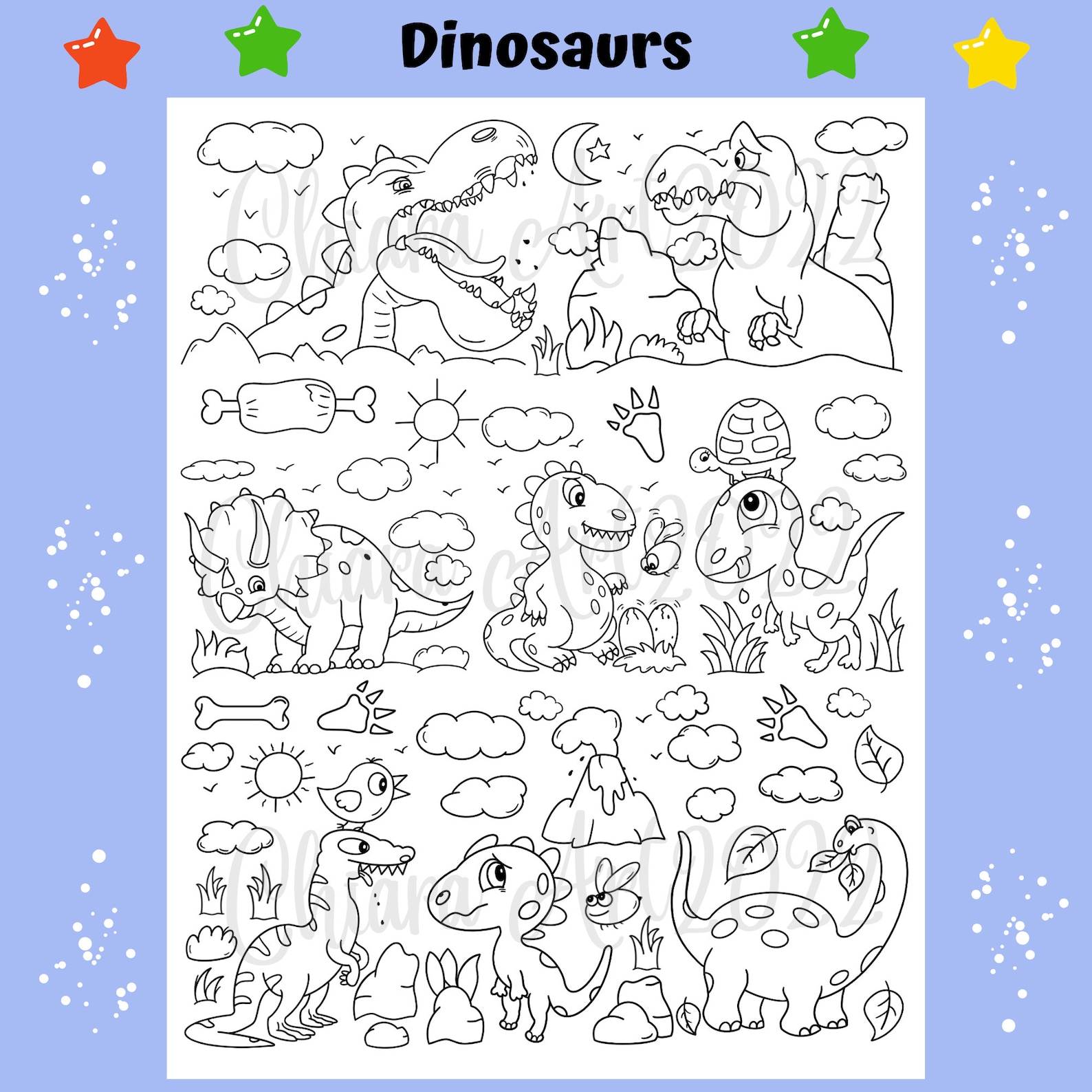 Animal Doodle Coloring Pages for Kids Cute Animal Coloring - Etsy