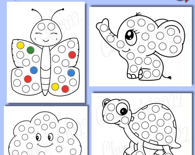 Dot Sticker Activity, Toddler Craft, Fine Motor Skills, Printable ...