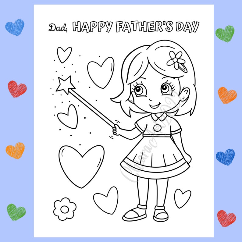 Father's Day Coloring Pages for Kids, Happy Father's Day Printable ...