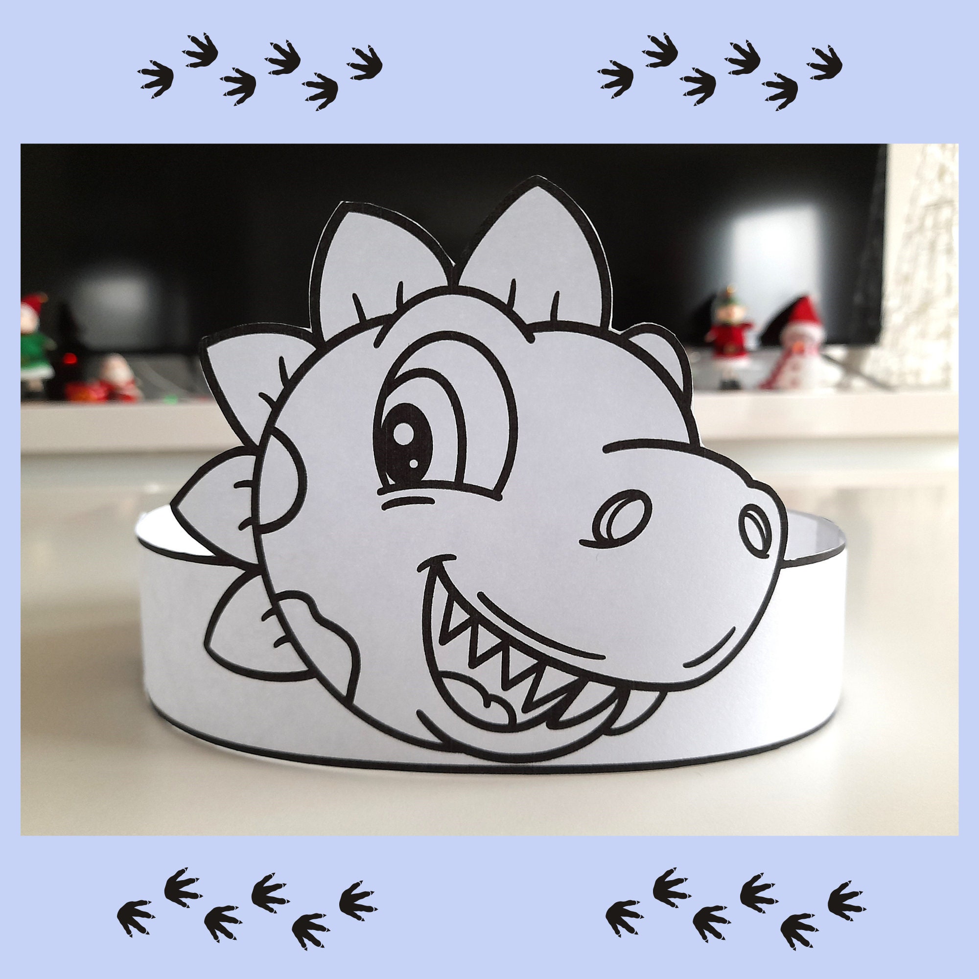 Dinosaur Paper Crown for Kids, Dinosaur Birthday Decor, Dinosaur Party ...