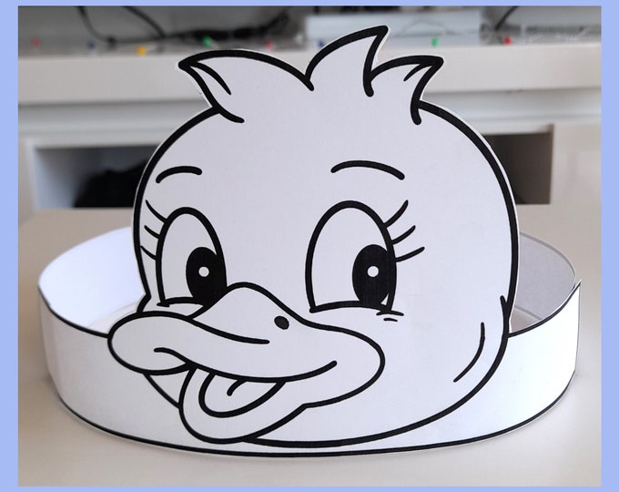 Duck Mask/costume/hat, Duck Birthday Hat, Duck Party Supply, Farm Party ...