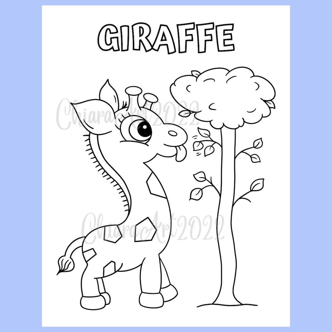 Safari Animal Coloring Pages for Kids Printable, Jungle Theme Birthday ...