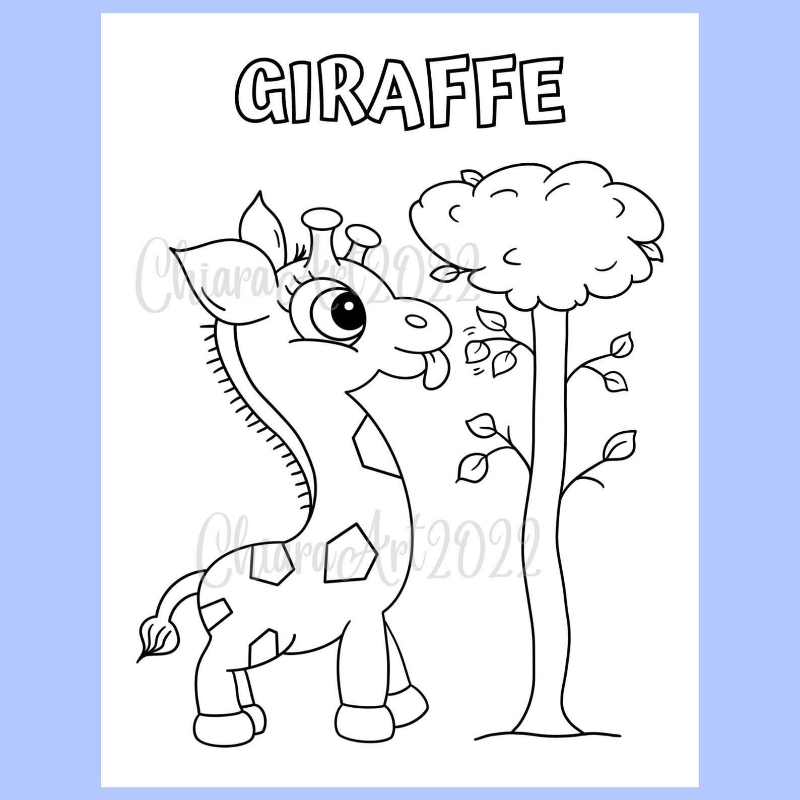 Safari Animal Coloring Pages for Kids Printable, Jungle Theme Birthday ...