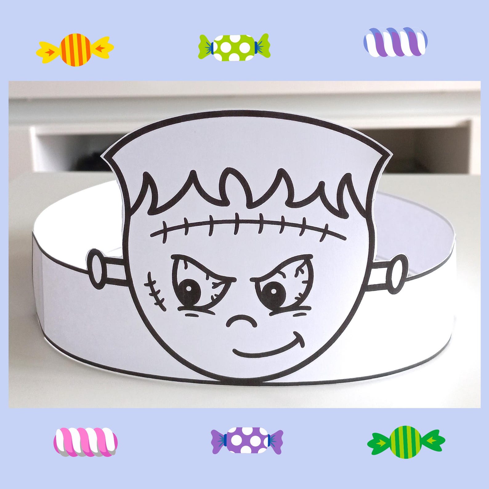 Halloween Paper Crowns Printable, Halloween Headbands Preschool & Up ...