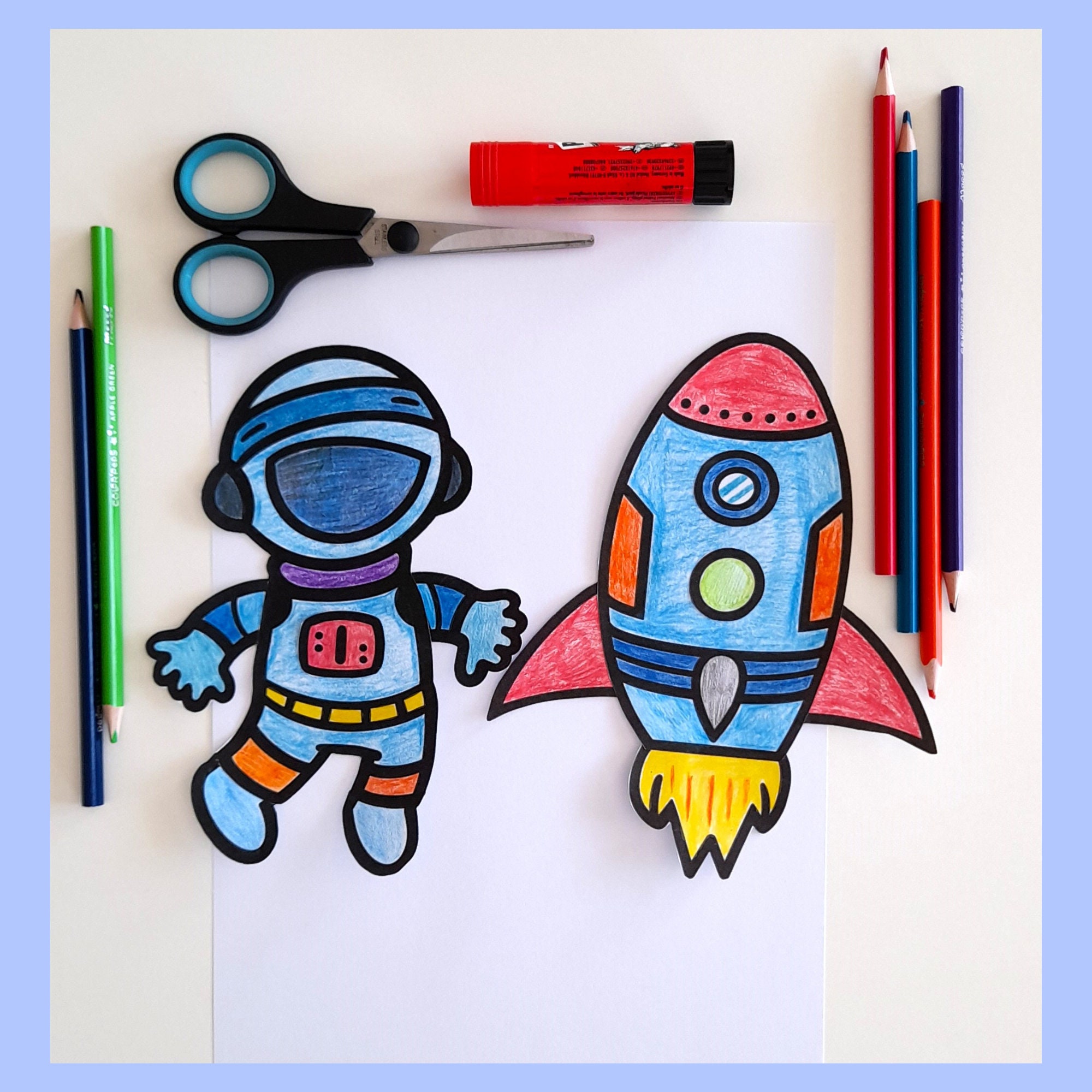 Printable Rocket Craft, Astronaut Craft, Police Car Craft, Cut and ...