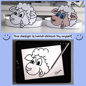 Sheep Paper Crown for Kids Printable, Sheep Party Hat Preschool & Up ...