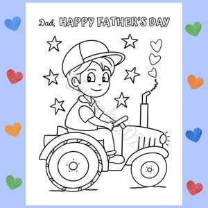 Father's Day Coloring Pages for Kids, Happy Father's Day Printable ...