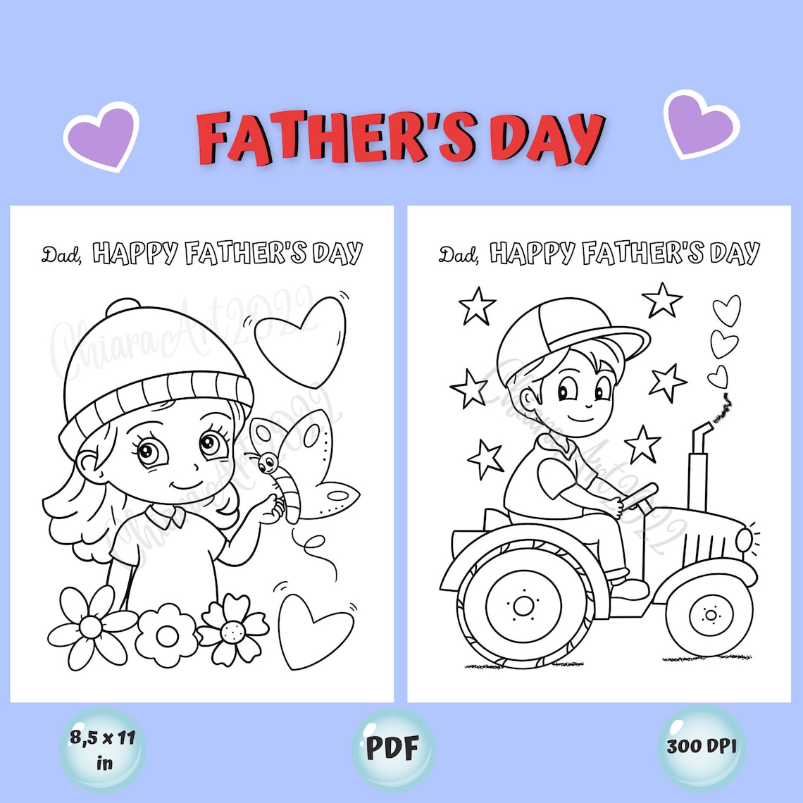 Father's Day Coloring Pages for Kids, Happy Father's Day Printable ...