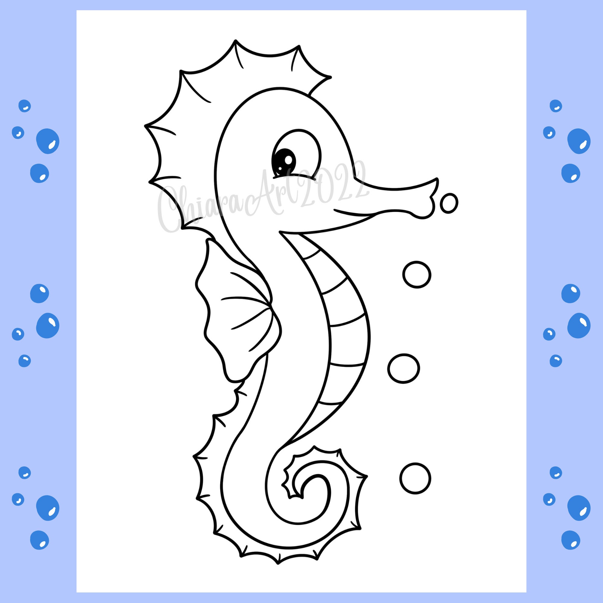 Sea Animal Coloring Pages Preschool, Cute Sea Creature Coloring Pages ...