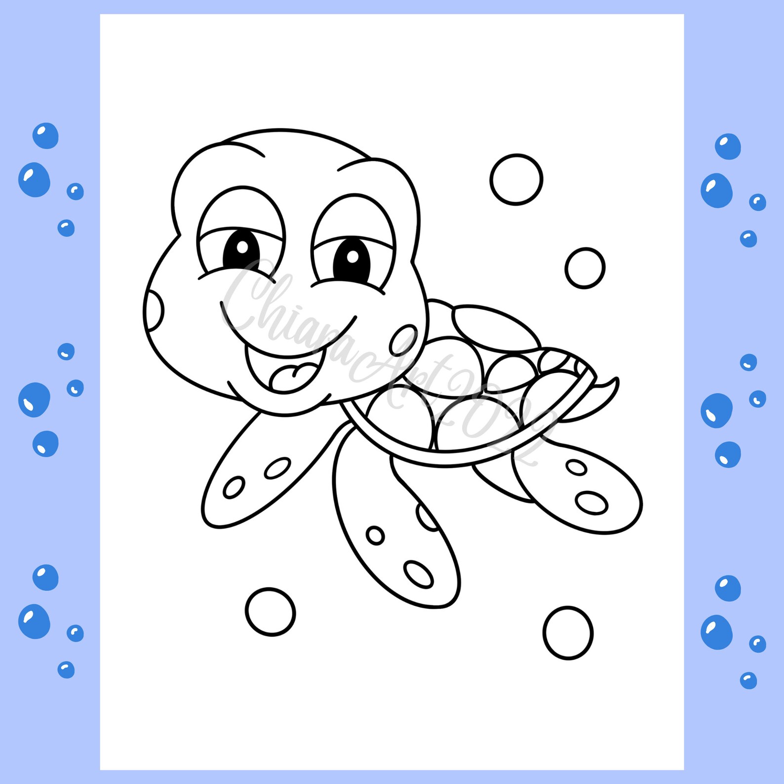 Sea Animal Coloring Pages Preschool Cute Sea Creature - Etsy