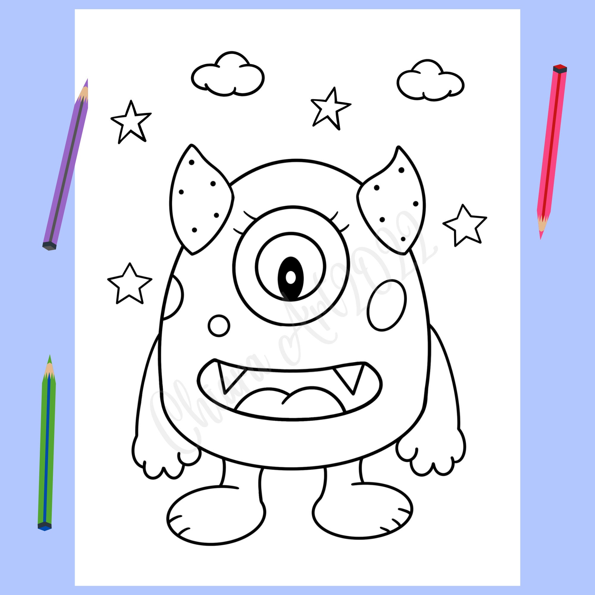 Monster Paper Crowns for Preschool and Up, Monster Birthday Party ...