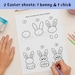 How to Draw a Bunny Easy for Kids, Drawing Easter Step by Step, How to ...