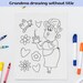 Grandma Coloring Page Printable, Granny Coloring Page for Kids and ...