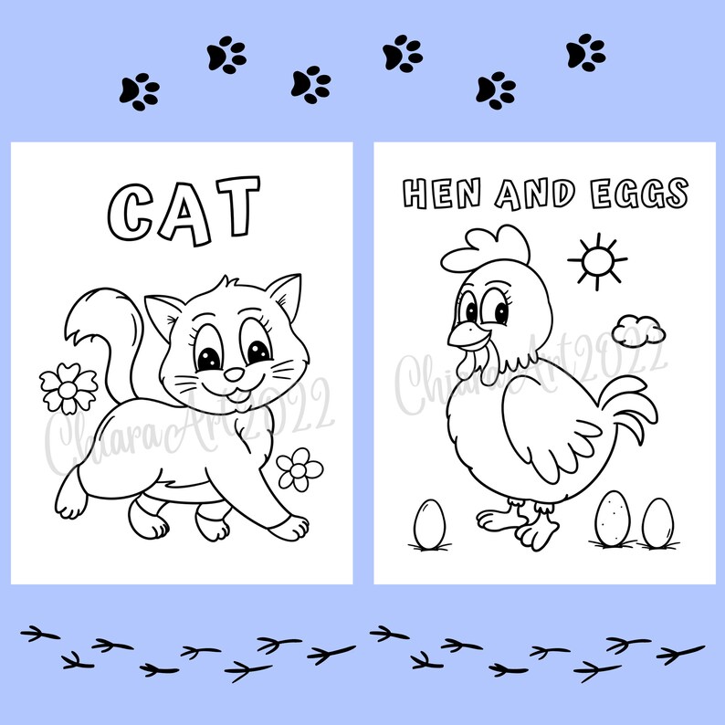 Farm Animal Coloring Pages Preschool and Up, Cute Farm Animal Coloring ...