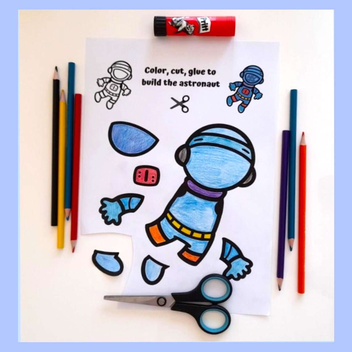 Rocket Printable Craft, Space Themed Activity, Printable Space Craft ...