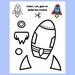 Rocket Printable Craft, Space Themed Activity, Printable Space Craft ...
