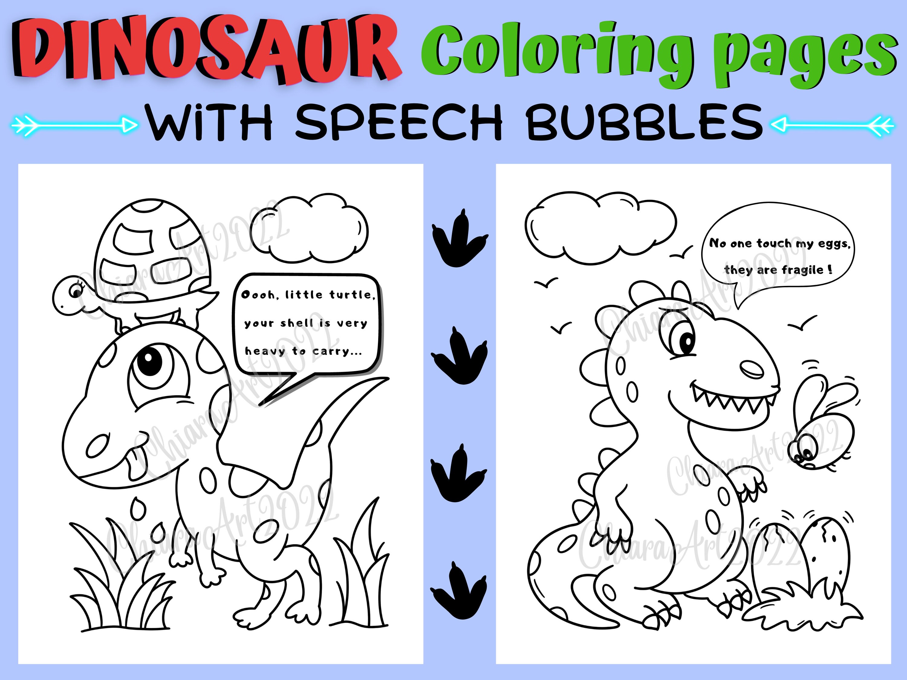 Dinosaur Coloring Pages for Kids Preschool and Up, Cute Dinosaur ...
