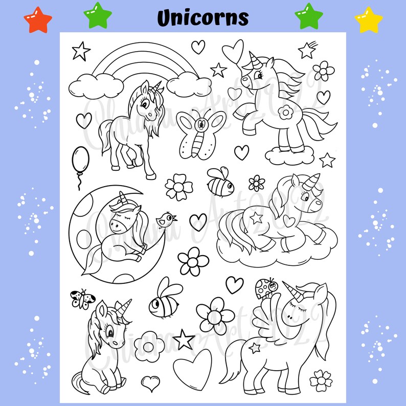 Animal Doodle Coloring Pages for Kids Cute Animal Coloring - Etsy