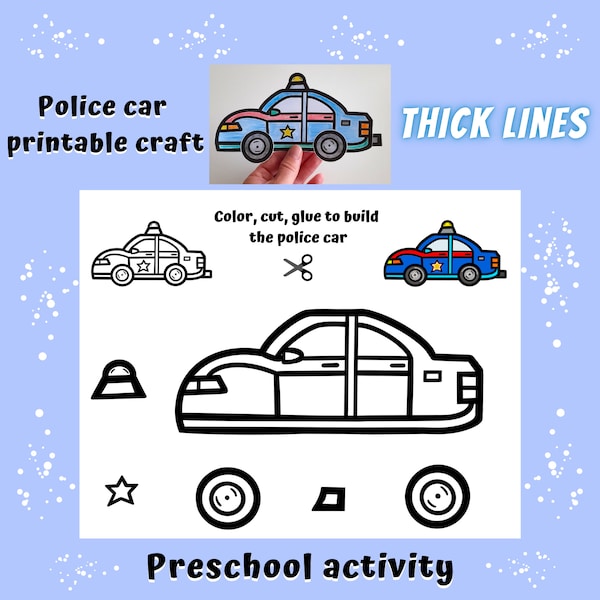 Cut Paste Police Car Etsy cut-paste-police-car-etsy