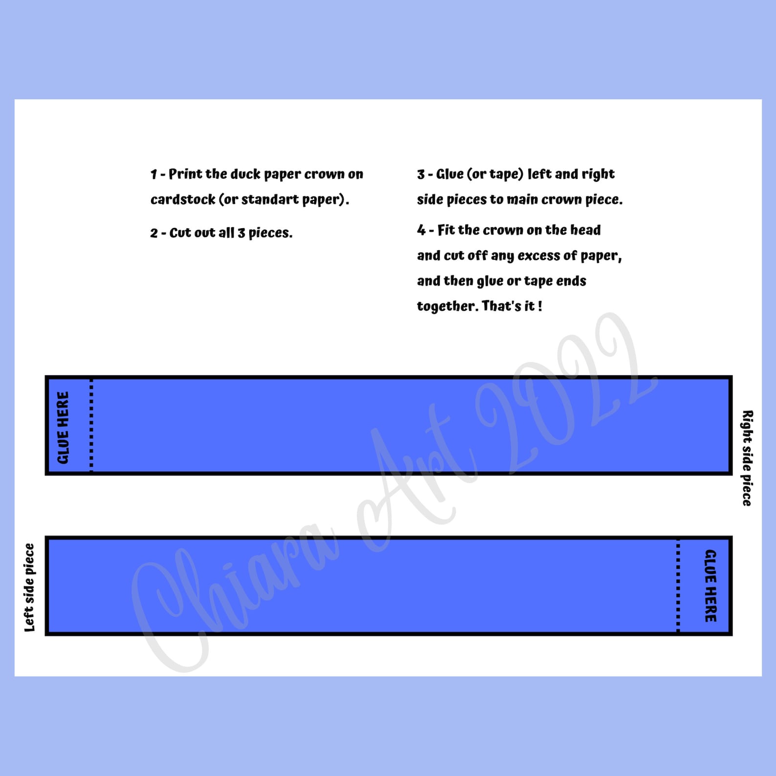 Duck Paper Crown Printable, Happy Duck Headband, Farm Animal Paper ...