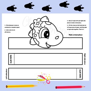 Dinosaur Paper Crown for Kids, Dinosaur Birthday Decor, Dinosaur Party ...