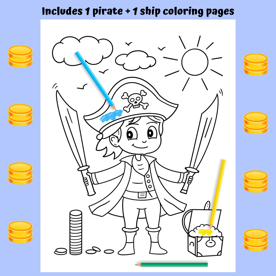 Pirate Hat Paper Crown for Kids, Pirate Birthday Decor, Pirate Party ...