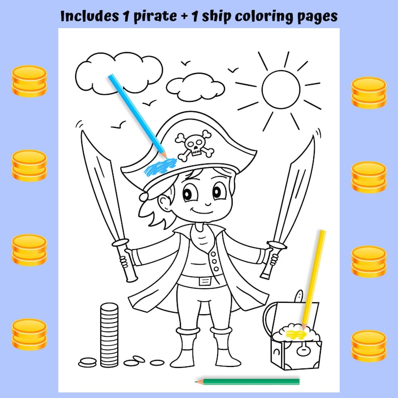 Pirate Hat Paper Crown for Kids, Pirate Birthday Decor, Pirate Party ...