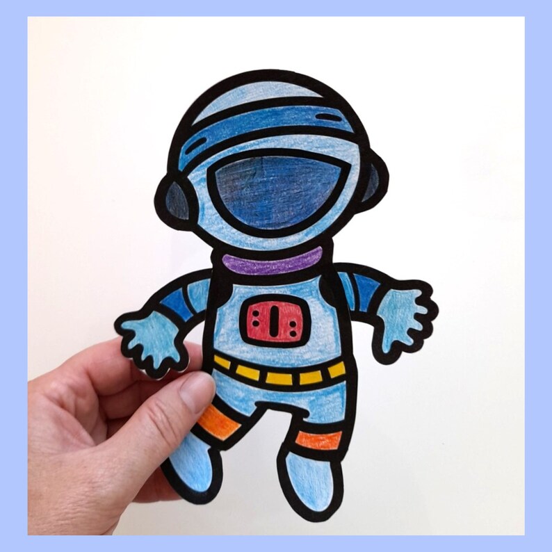 Rocket Printable Craft, Space Themed Activity, Printable Space Craft ...