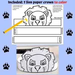 Safari Animal Coloring Pages for Kids Printable, Jungle Theme Birthday ...