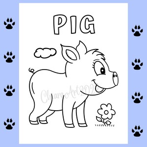 Farm Animal Coloring Pages Preschool and Up, Cute Farm Animal Coloring ...