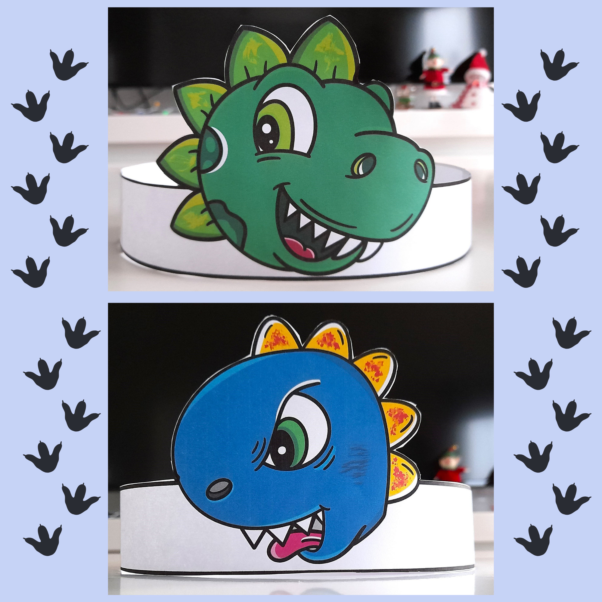 Dinosaur Paper Crown for Kids, Dinosaur Birthday Decor, Dinosaur Party ...