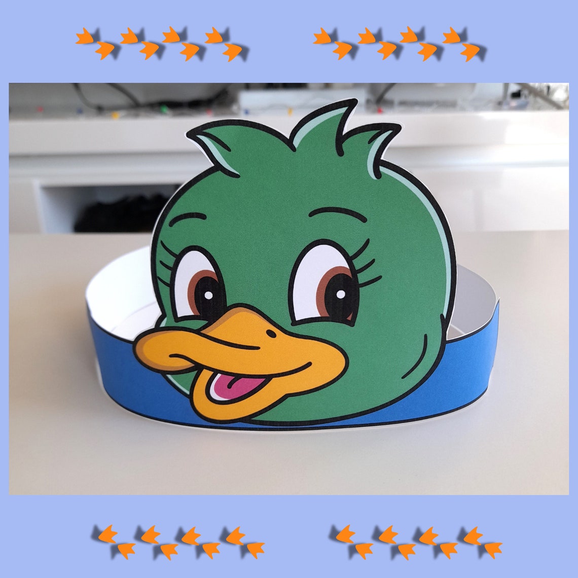 Duck Paper Crown Printable, Happy Duck Headband, Farm Animal Paper ...
