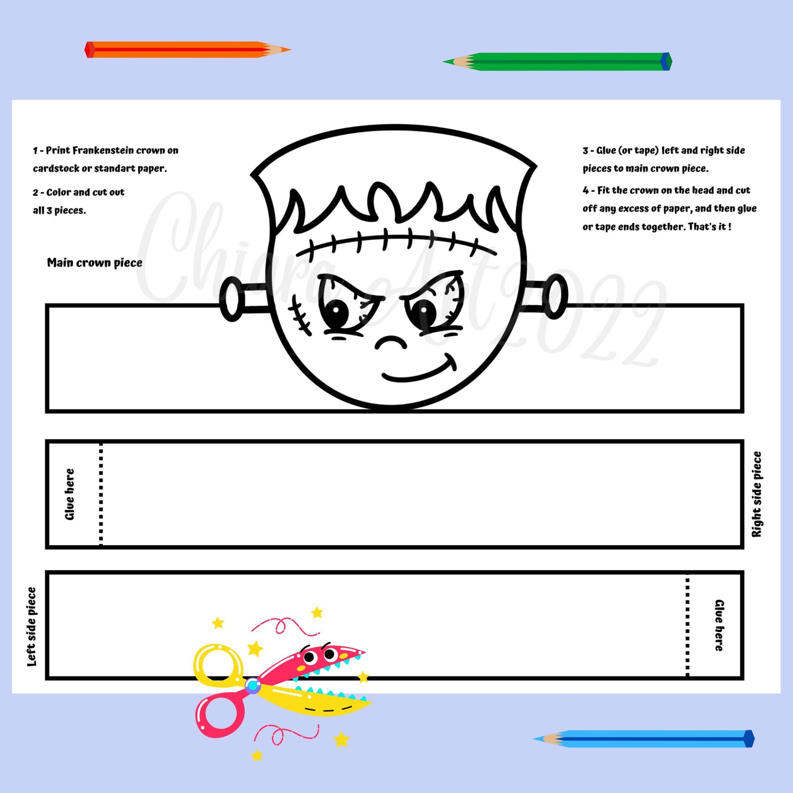 Halloween Paper Crowns Printable, Halloween Headbands Preschool & Up ...