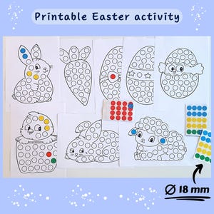 Easter Dot Sticker Activity Printable, Easter Craft Toddlers, Do a Dot ...