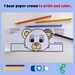 Bear Paper Crown for Kids Printable, Bear Party Hat for Preschool and ...