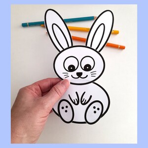 Bunny Cut and Paste Preschool, Build an Easy Rabbit Printable, Easter ...