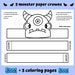 Monster Paper Crowns for Preschool and Up, Monster Birthday Party ...