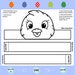Chick Paper Crown for Kids, Easter Paper Hat Printable, Farm Animal ...