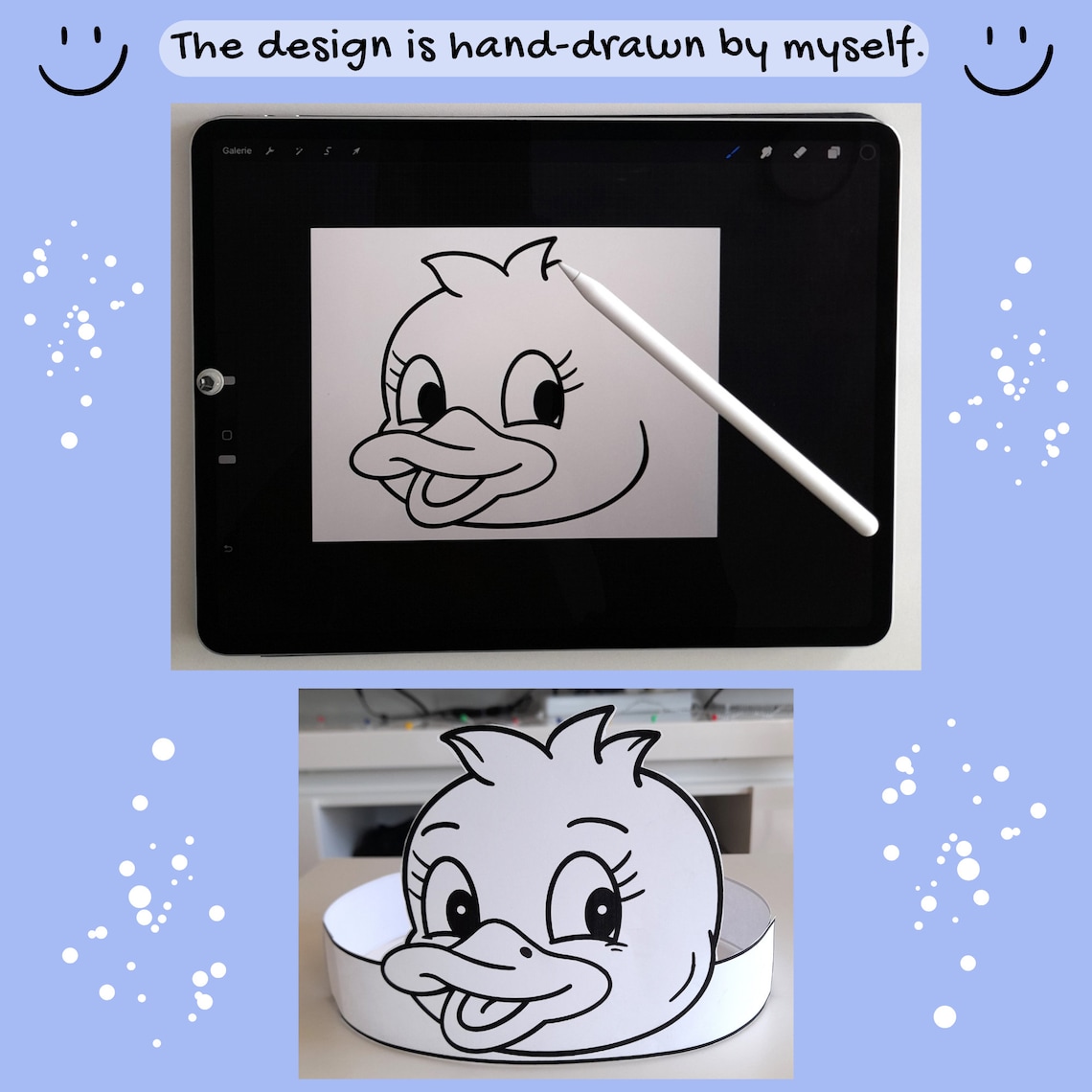 Duck Paper Crown Printable, Happy Duck Headband, Farm Animal Paper ...