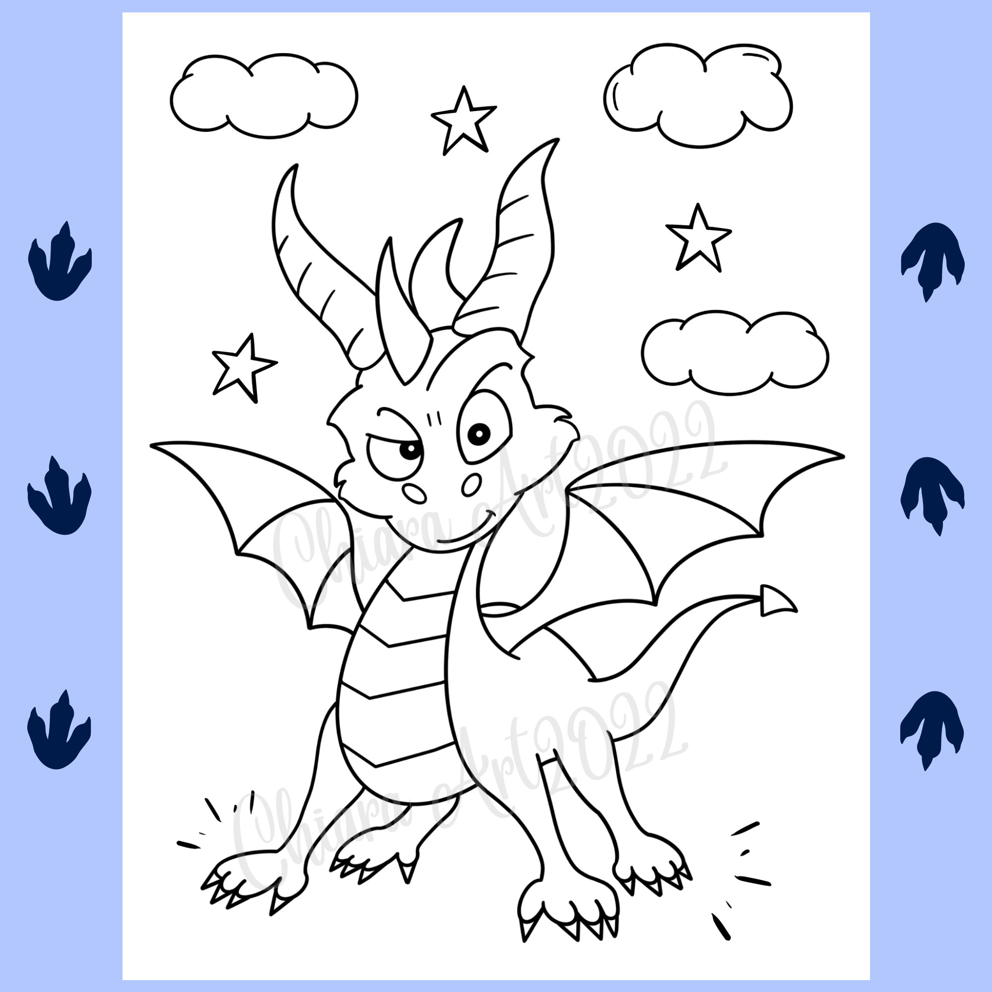 Dragon Coloring Pages for Kids Printable, Cute Dragon Coloring Pages ...
