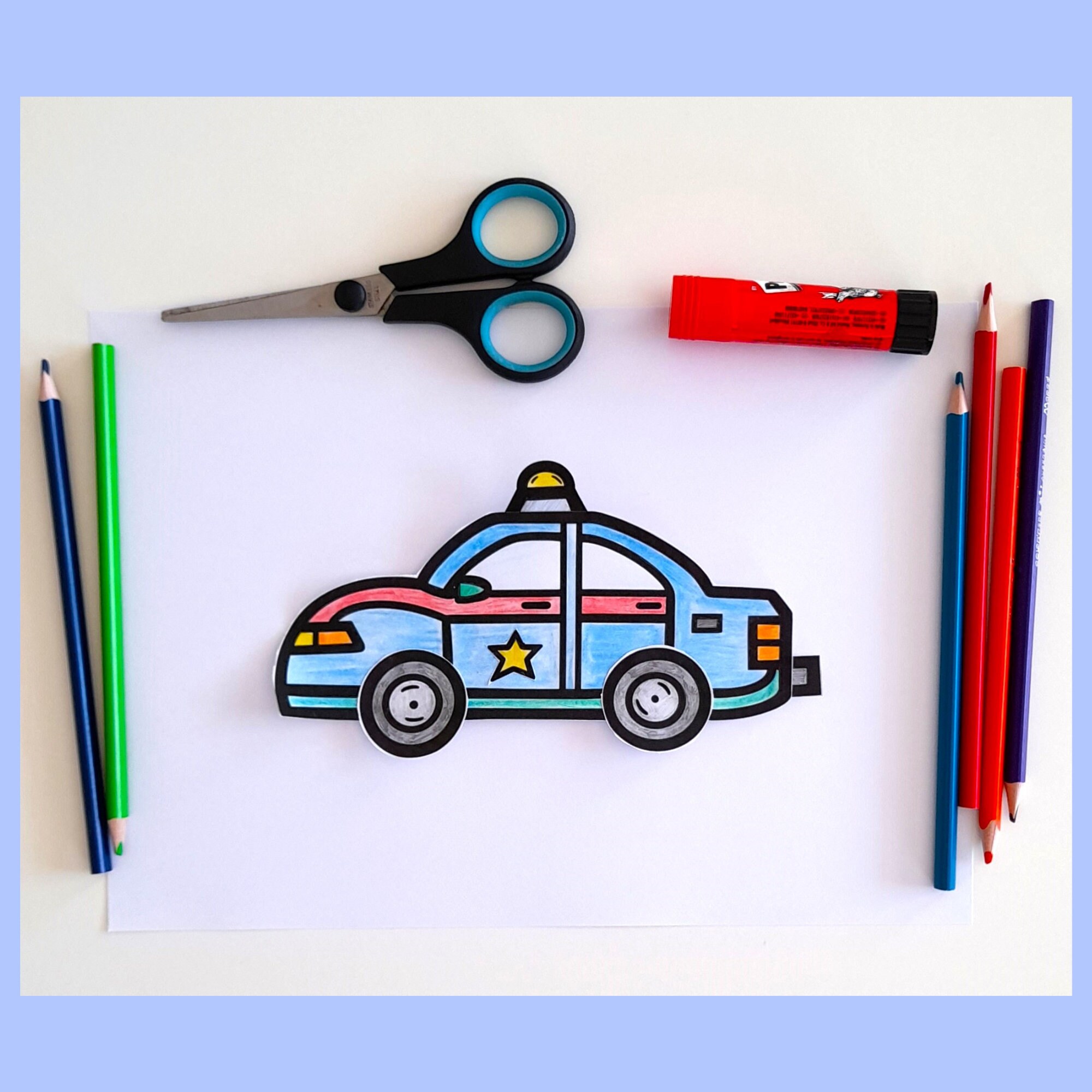 Printable Rocket Craft, Astronaut Craft, Police Car Craft, Cut and ...
