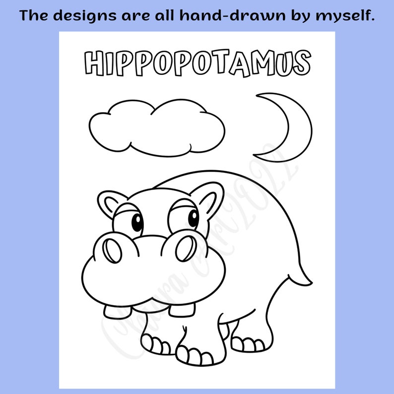 Safari Animal Coloring Pages for Kids Printable, Jungle Theme Birthday ...