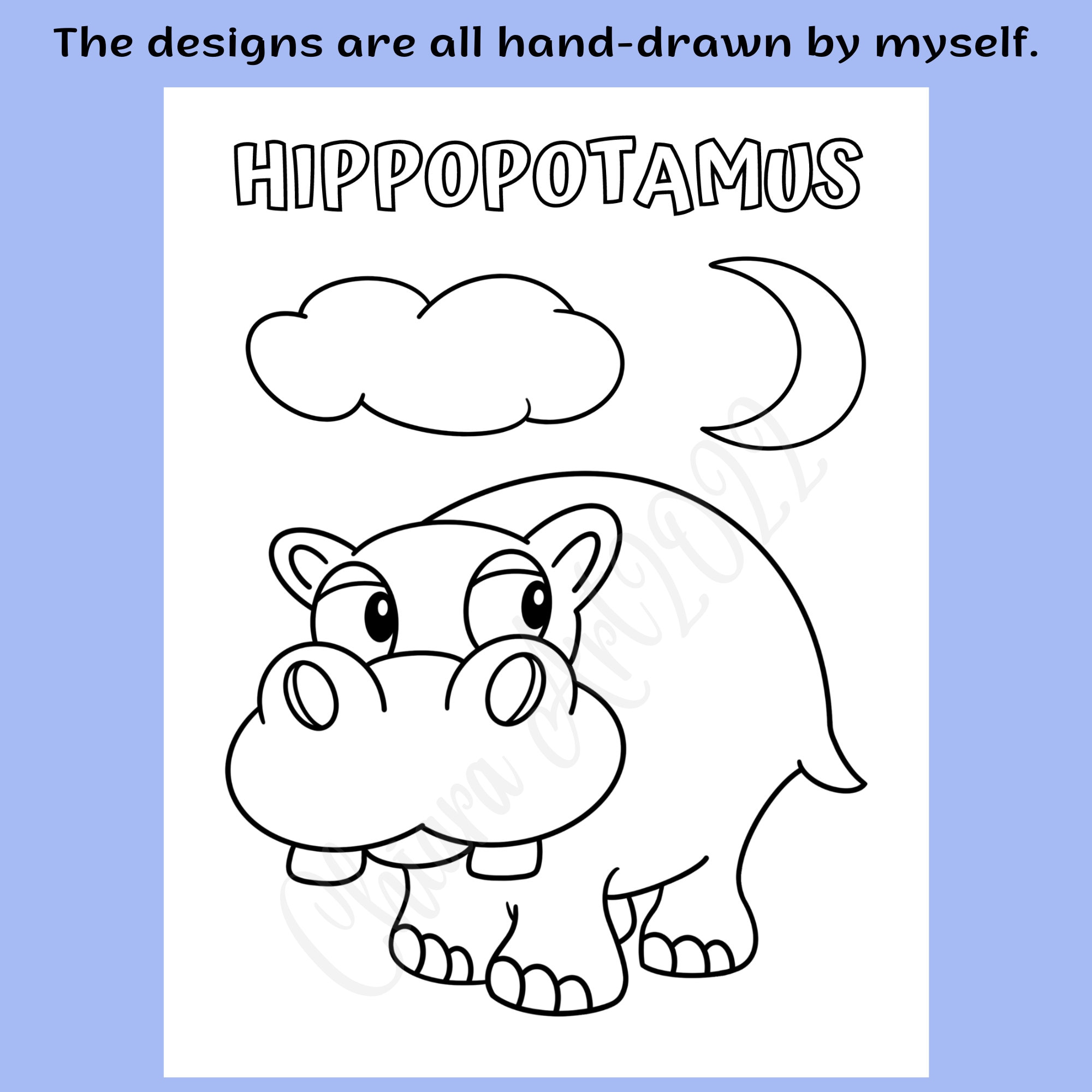 Safari Animal Coloring Pages for Kids Printable, Jungle Theme Birthday ...