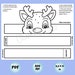 Reindeer Paper Crown for Kids Printable, Reindeer Craft for Preschool ...