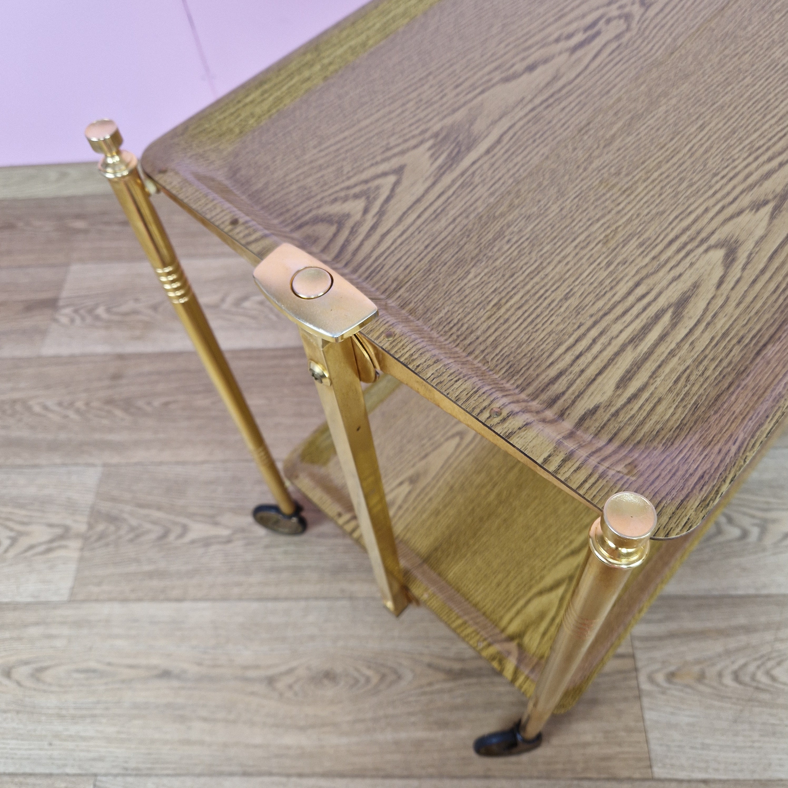 Mid Century Trolley Foldable 70s Bar Cart Cocktail Table - Etsy