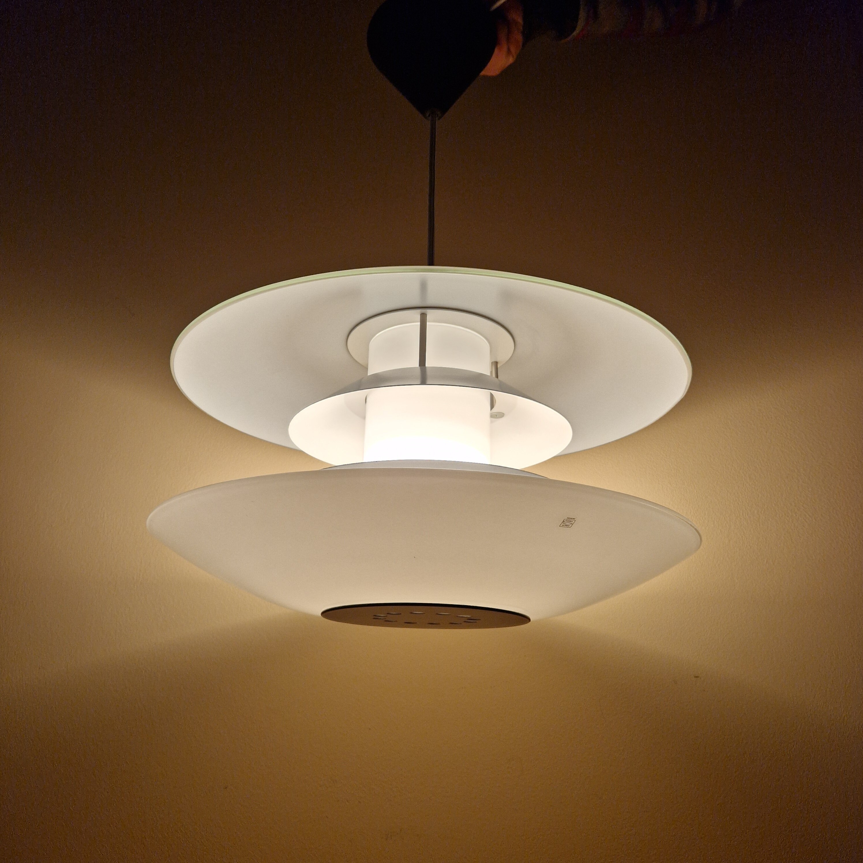 Glass Pendant Lamp by Halo Tech Design, Denmark 1990s, Danish Ceiling ...