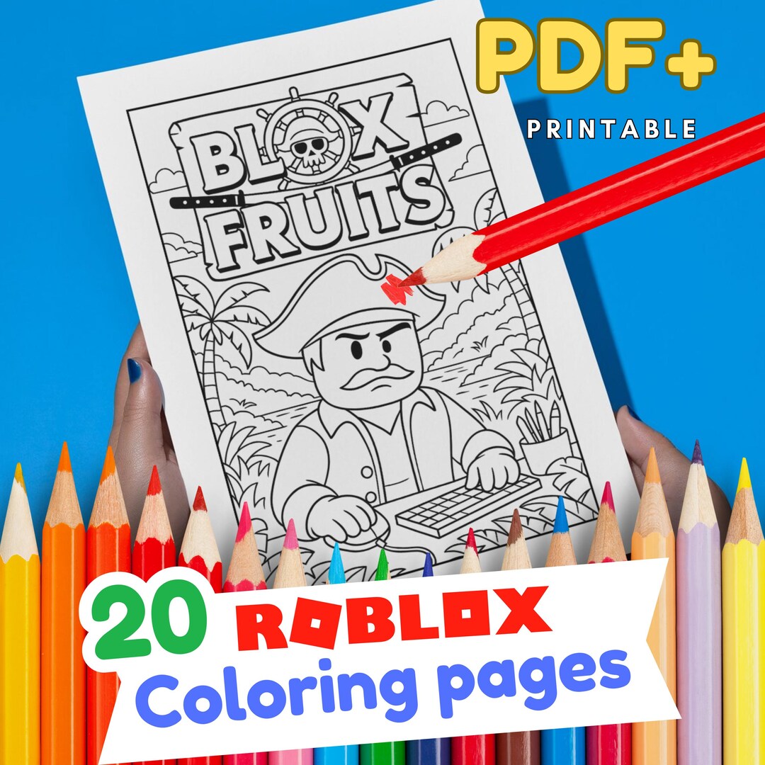 Roblox Coloring Pages – 20 Printable Sheets for Kids | PDF + PNG ...