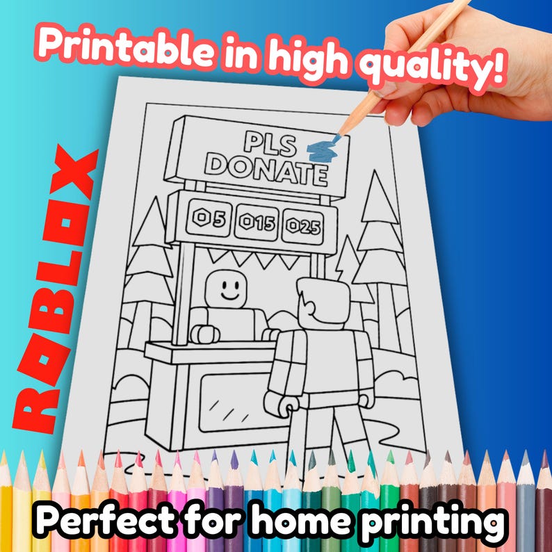 Roblox Coloring Pages – 20 Printable Sheets for Kids | PDF + PNG ...
