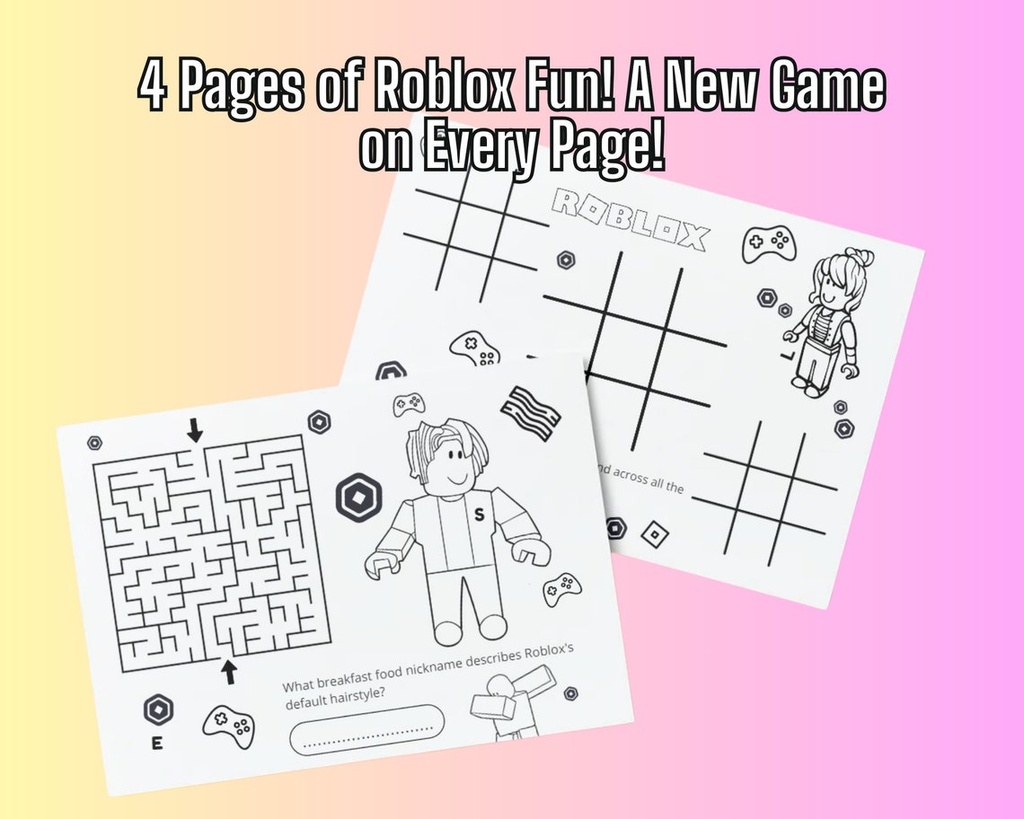 Roblox Puzzles 4-page Activity Game Set With Answer Sheet, Instantly ...